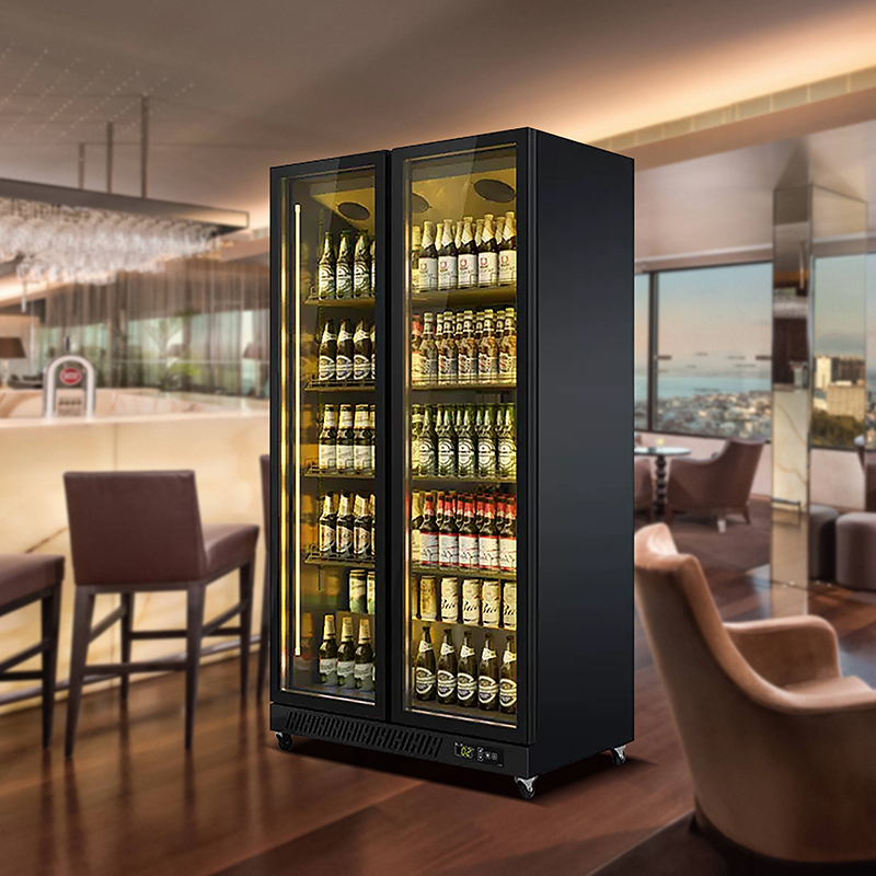 Glass Door Fridge with Air Cooling 2–8℃ 1000 Litres