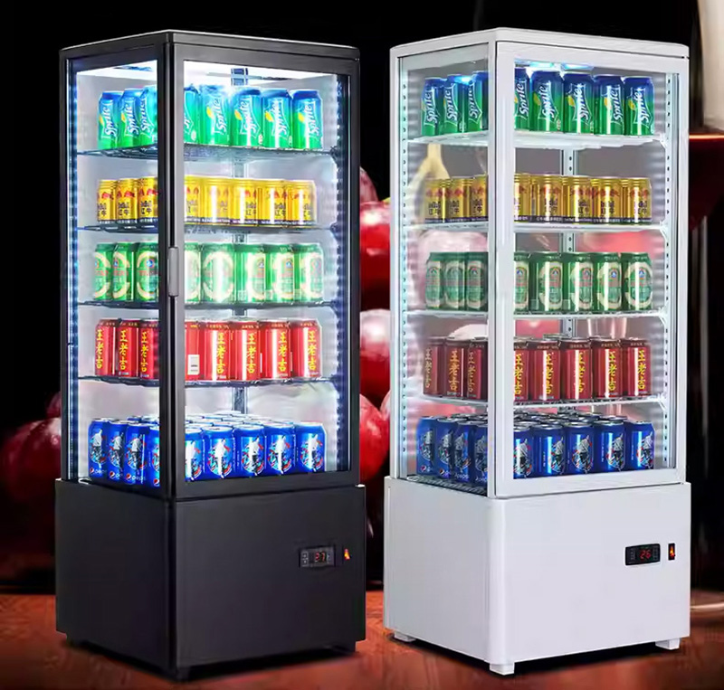 Store Use Glass Countertop 3 Tier Display Case Refrigeration for Drinks ...